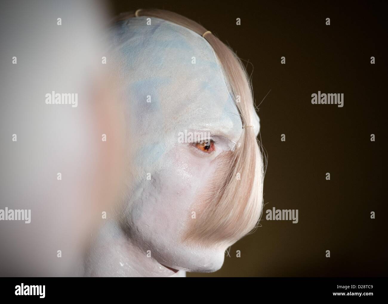 Berlin, Germany. 16th January 2013. Models wear creations as part of ...