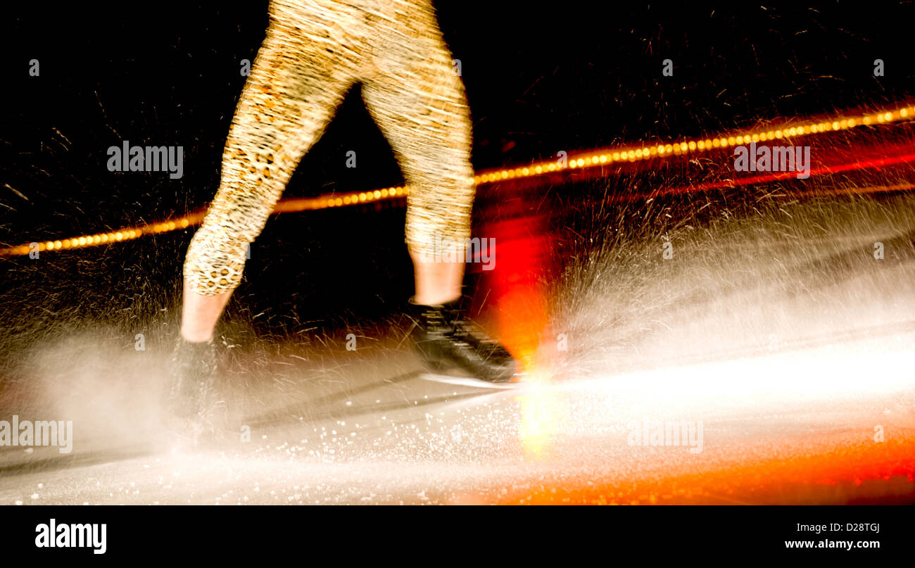 Figure skater feet hi-res stock photography and images - Alamy