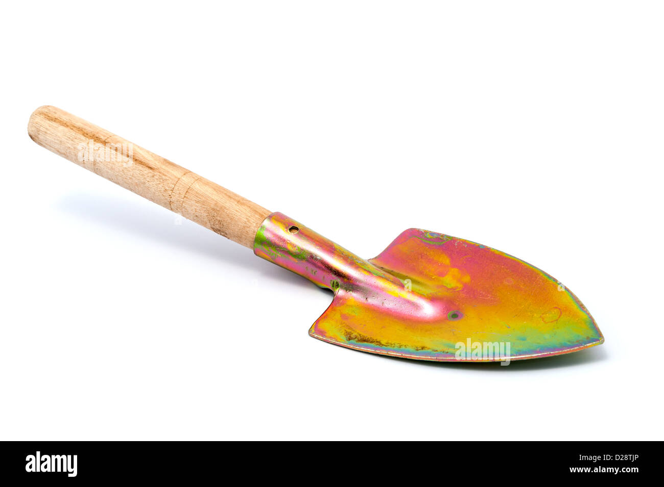Single spade on white background Stock Photo - Alamy