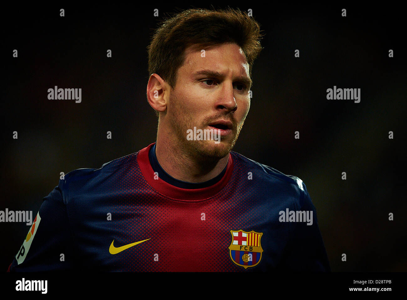 Barcelona, Spain. 16th January 2013. Lionel Messi (FC Barcelona ...