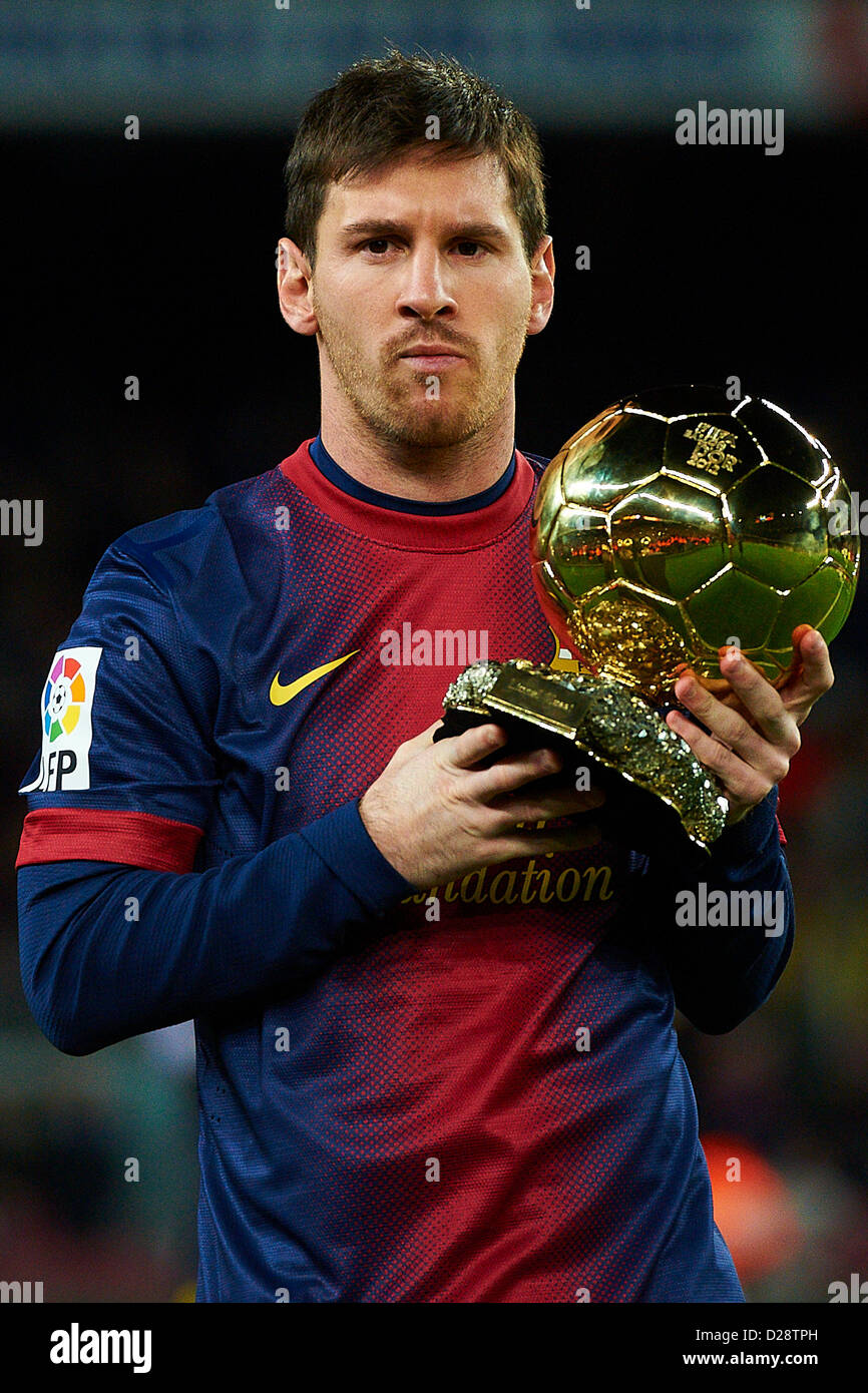 Barcelona, Spain. 16th January 2013. Lionel Messi (FC Barcelona ...