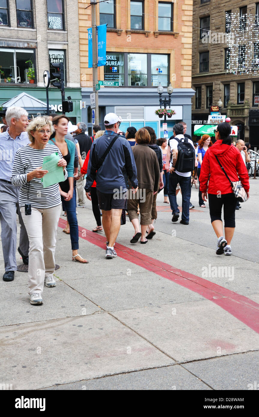 The Freedom Trail walking tour, Boston, Massachusetts, USA Stock Photo ...