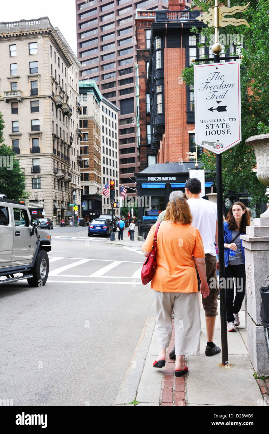 The Freedom Trail walking tour, Boston, Massachusetts, USA Stock Photo ...