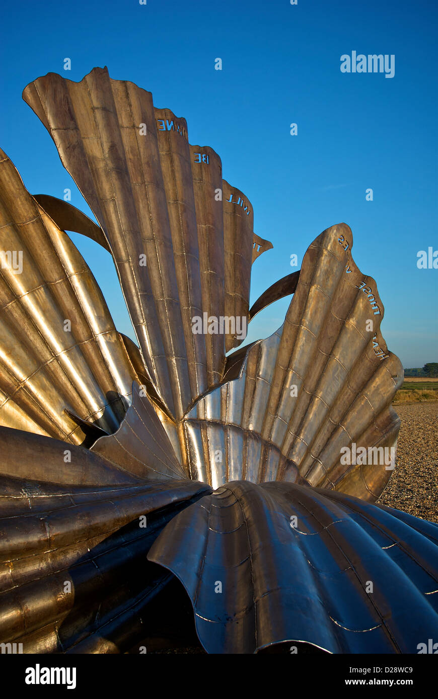 Aldeburgh Suffolk UK Beach Shell Sculpture Stock Photo - Alamy