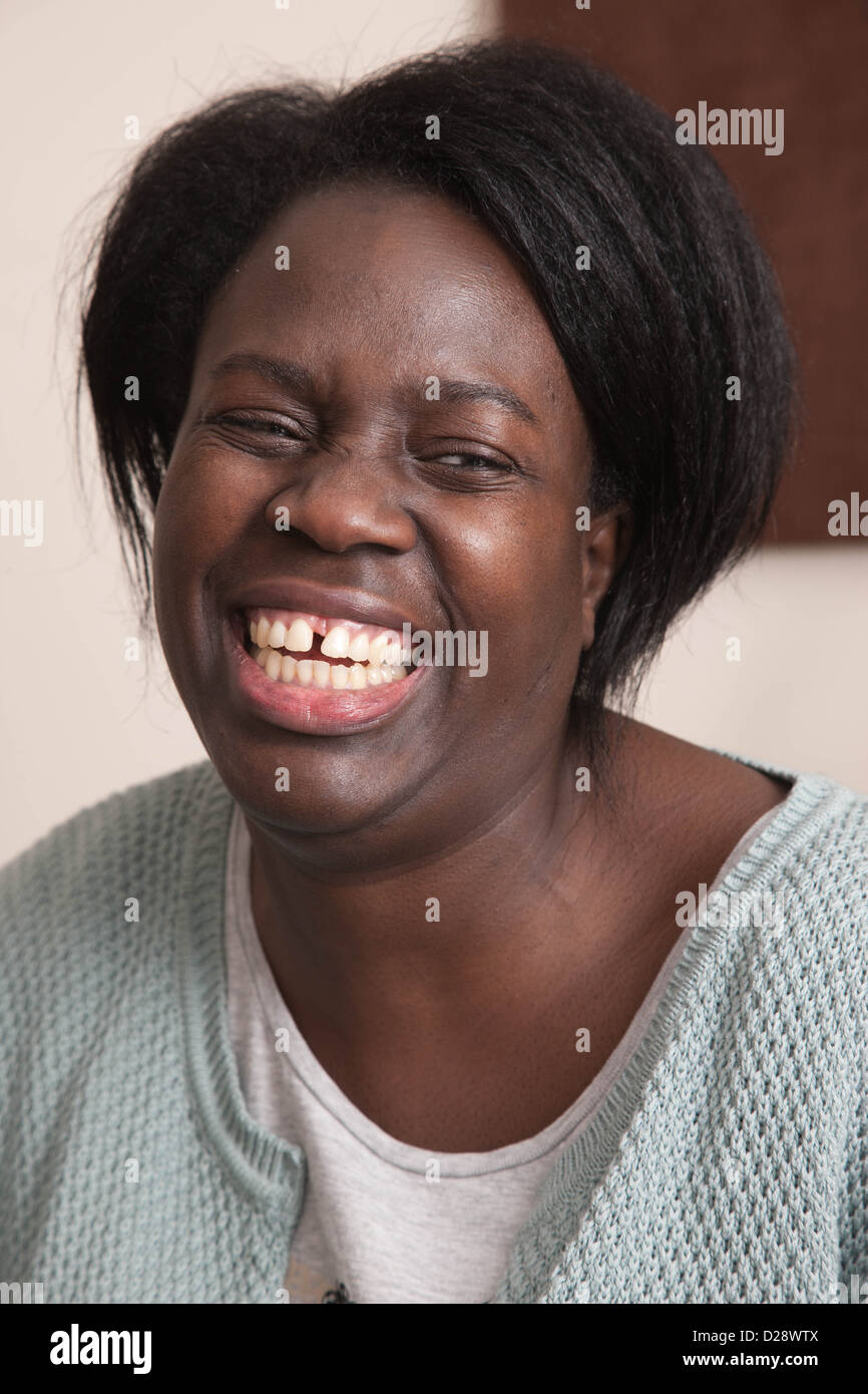 Portrait smiling laughing woman hi-res stock photography and images - Alamy