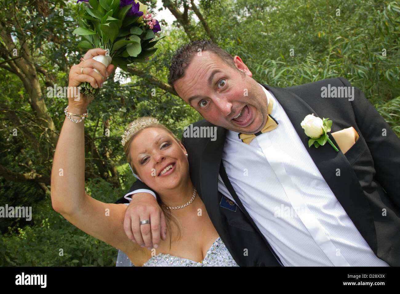 Visually impaired bride with her brother Stock Photo - Alamy