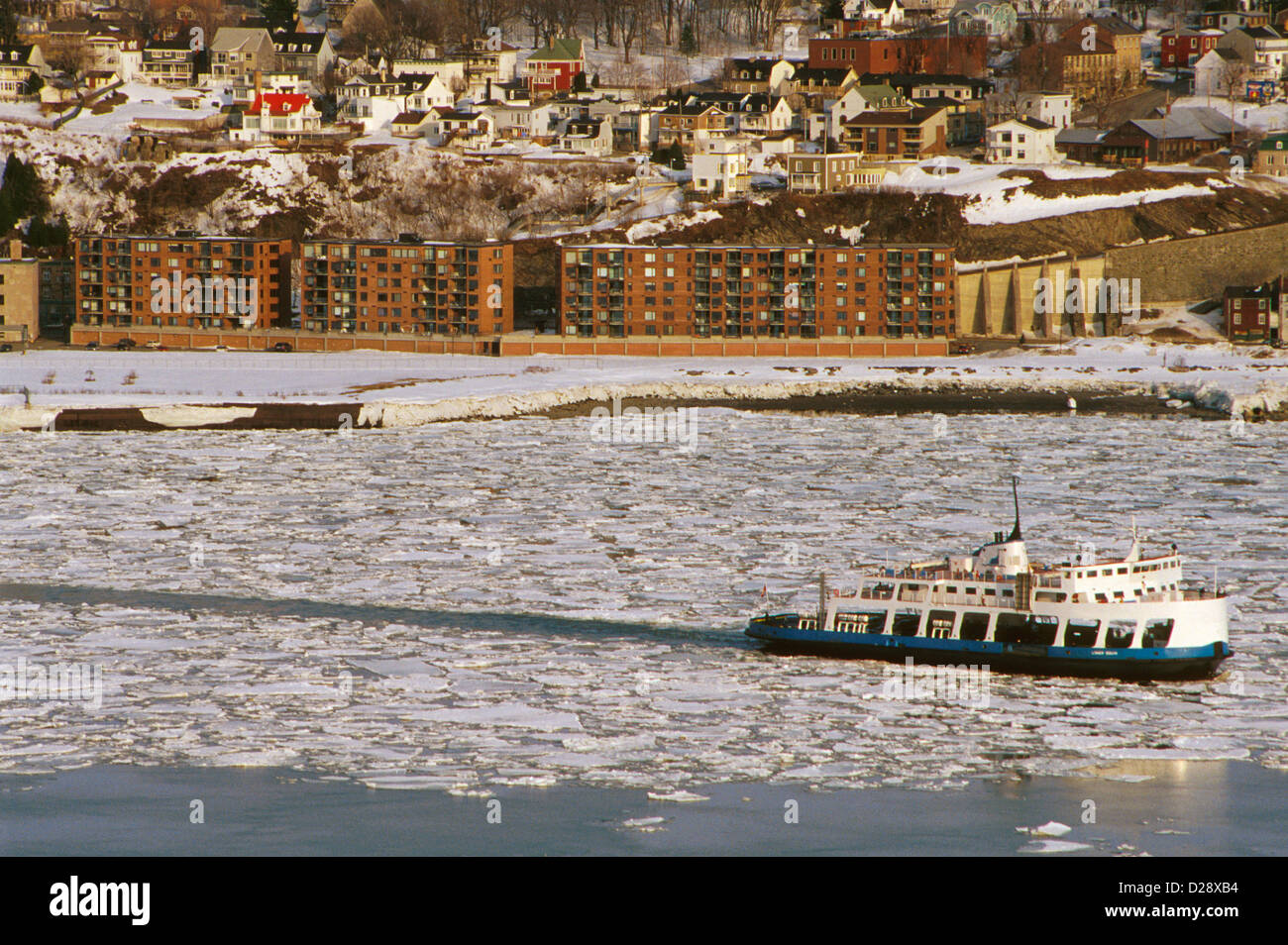 Canada. Quebec City. Ferry Across St. Lawrence River Ice Stock Photo ...