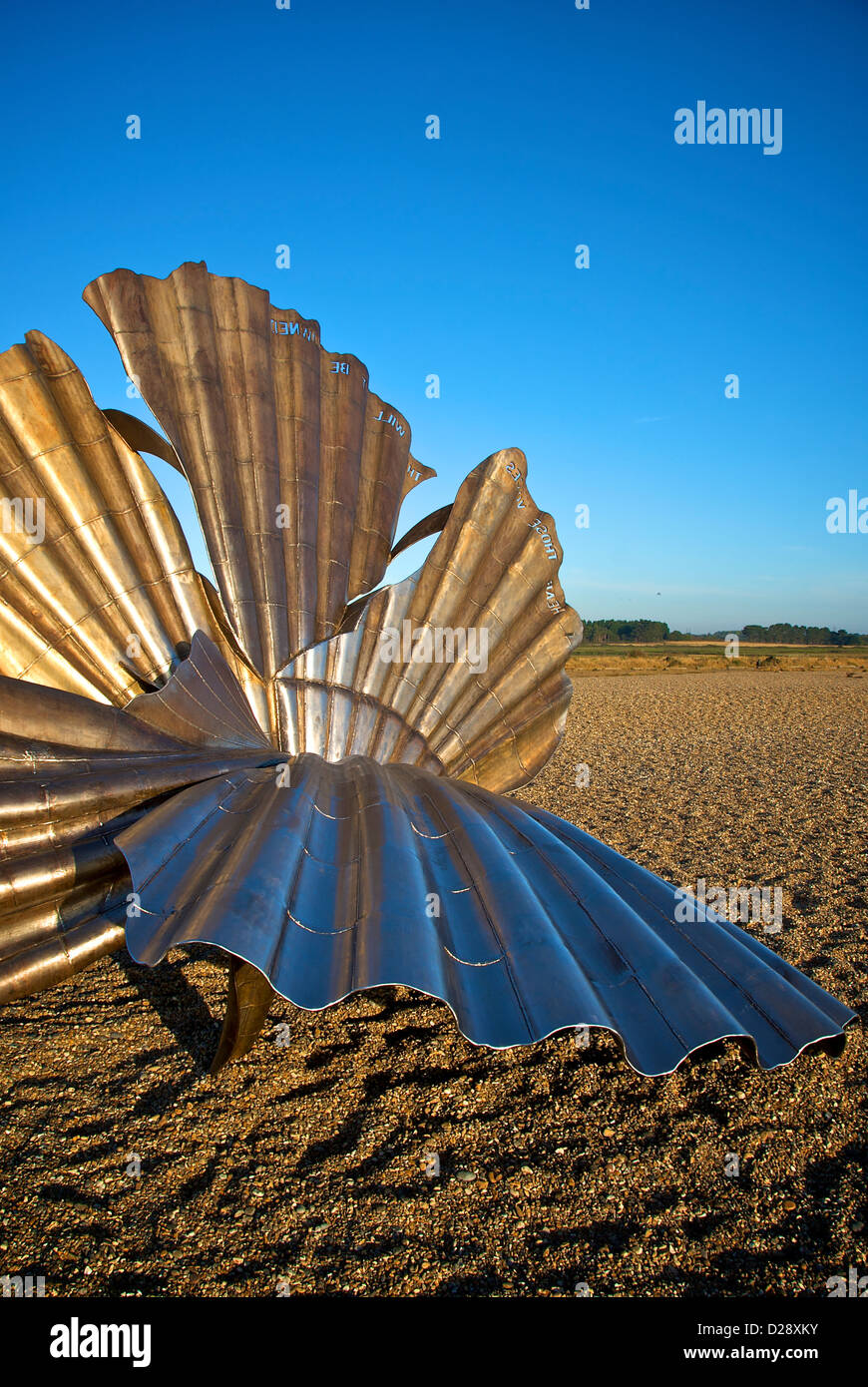 Aldeburgh Suffolk UK Beach Shell Sculpture Stock Photo - Alamy
