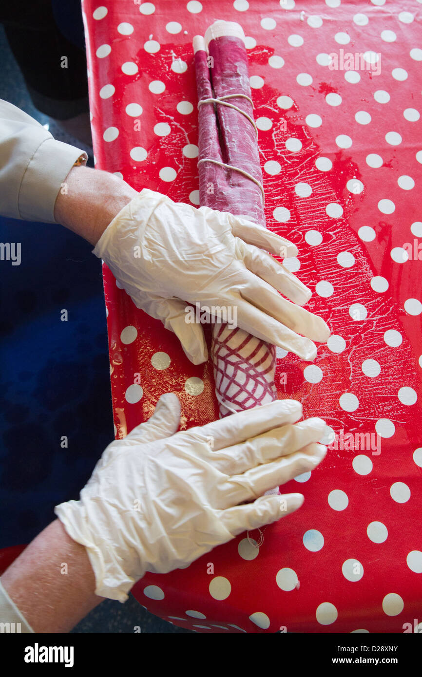 Felt making class for people with a visual impairment - rolling wool to ...