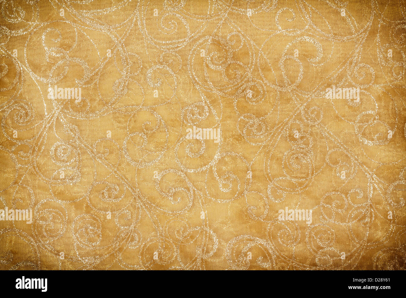 grunge christmas decorated yellow table cloth background Stock Photo ...