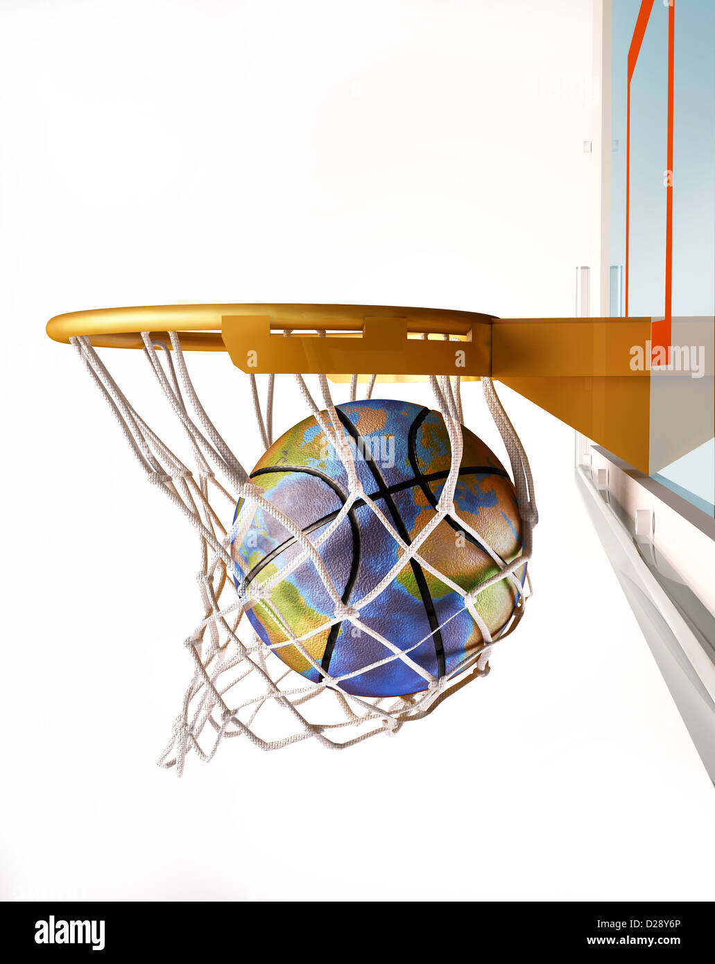 World map basketball ball on hi-res stock photography and images - Alamy