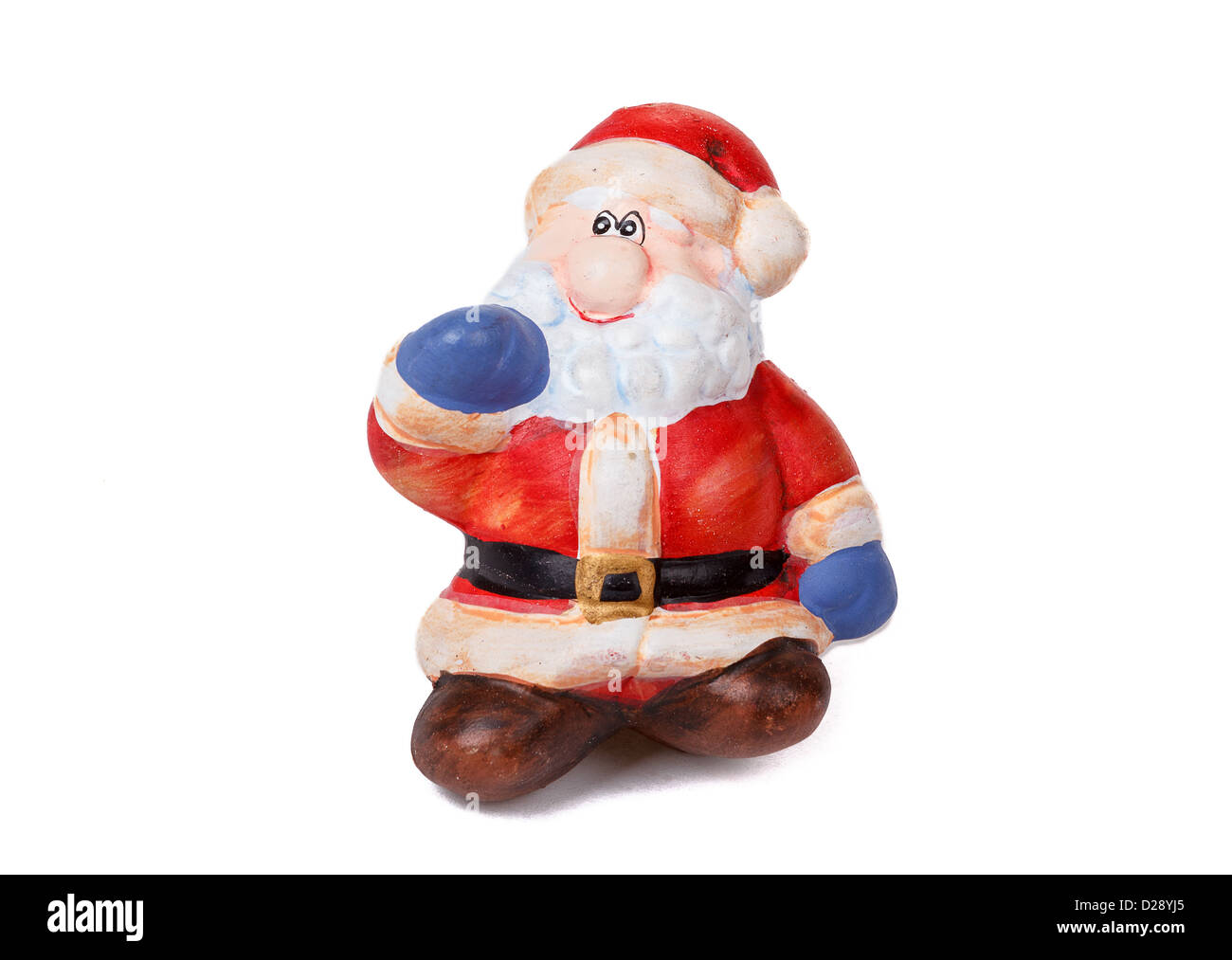 ceramic Santa Claus isolated on white background Stock Photo - Alamy