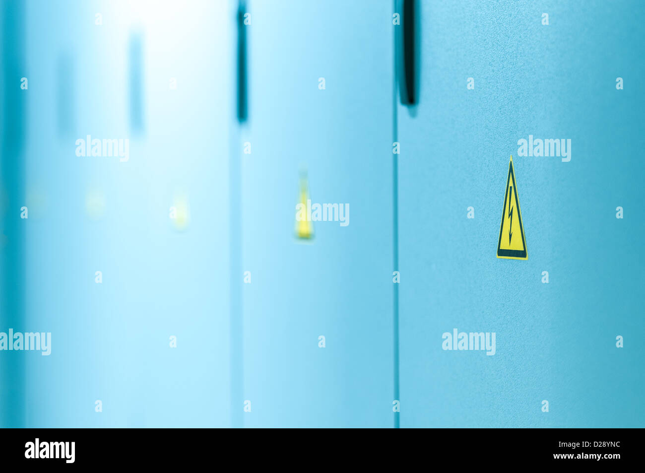 Hazard triangle blue hi-res stock photography and images - Alamy