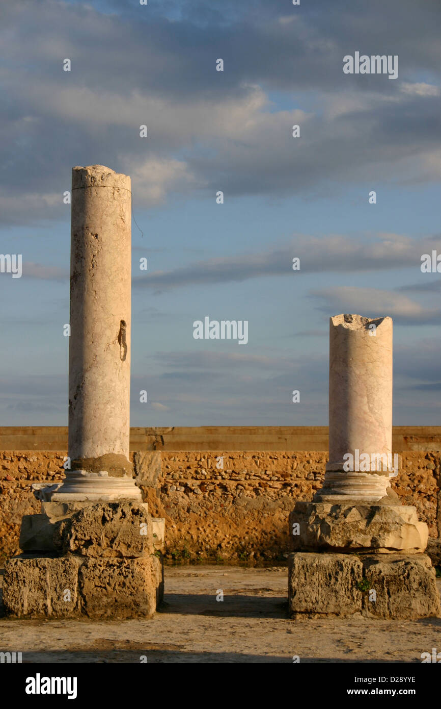 Tunisia, Carthage. Roman Columns Stock Photo - Alamy