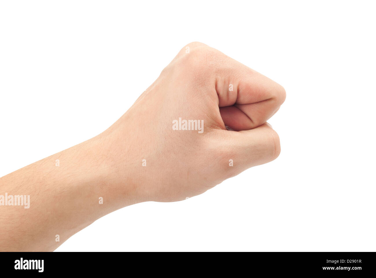 Fist. Gesture of the hand on white background Stock Photo - Alamy