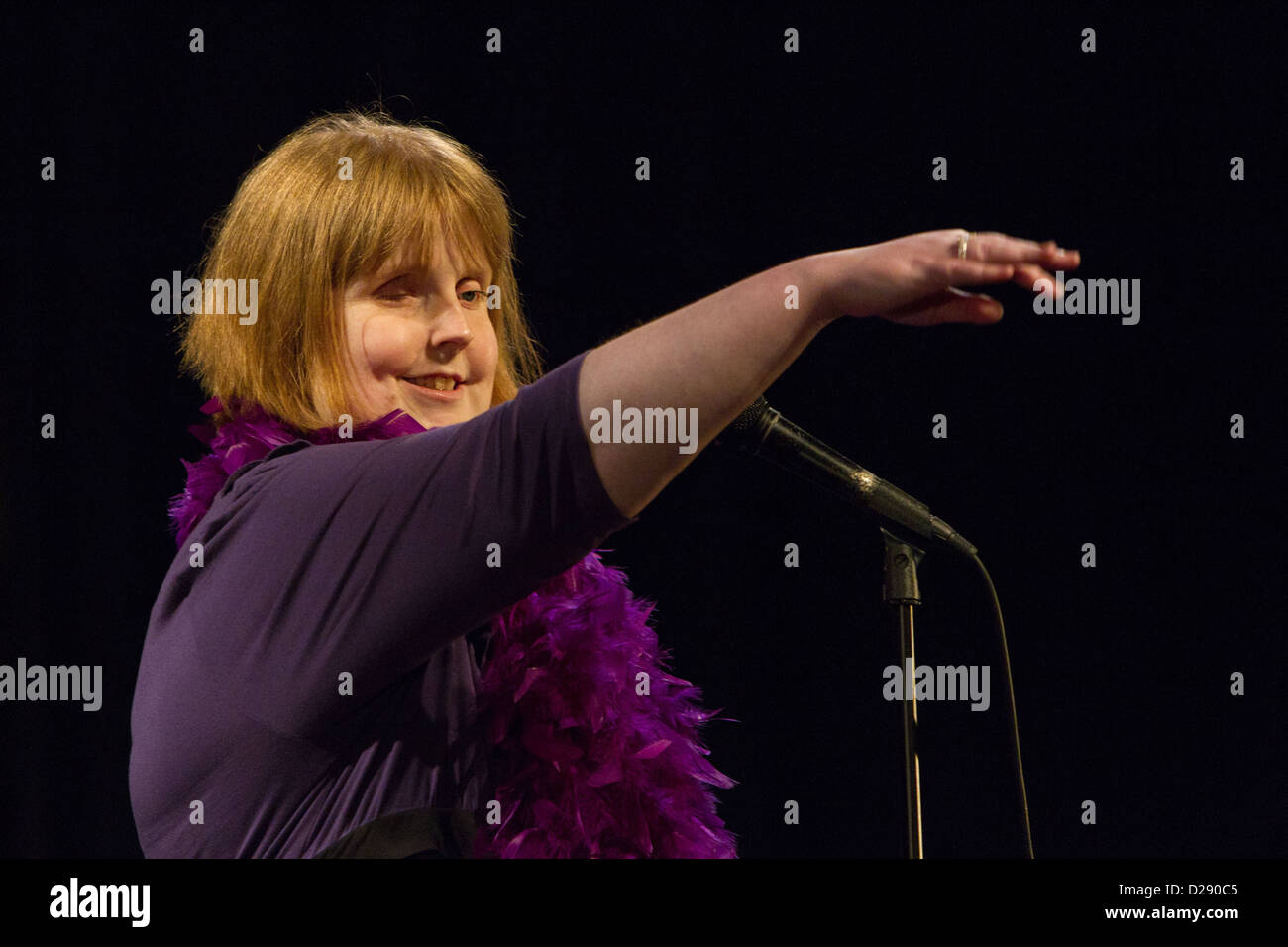 Visually impaired singer Stock Photo - Alamy