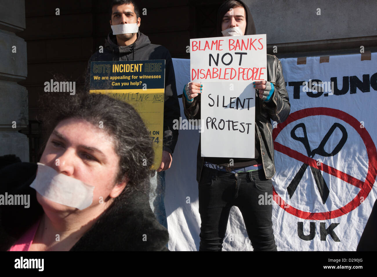 Demonstration Against Coalition Cuts To Disabled Peoples Services And