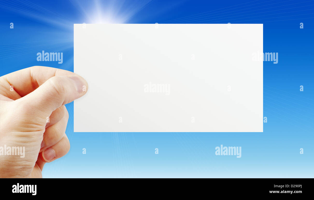 Hand holding paper Stock Photo - Alamy