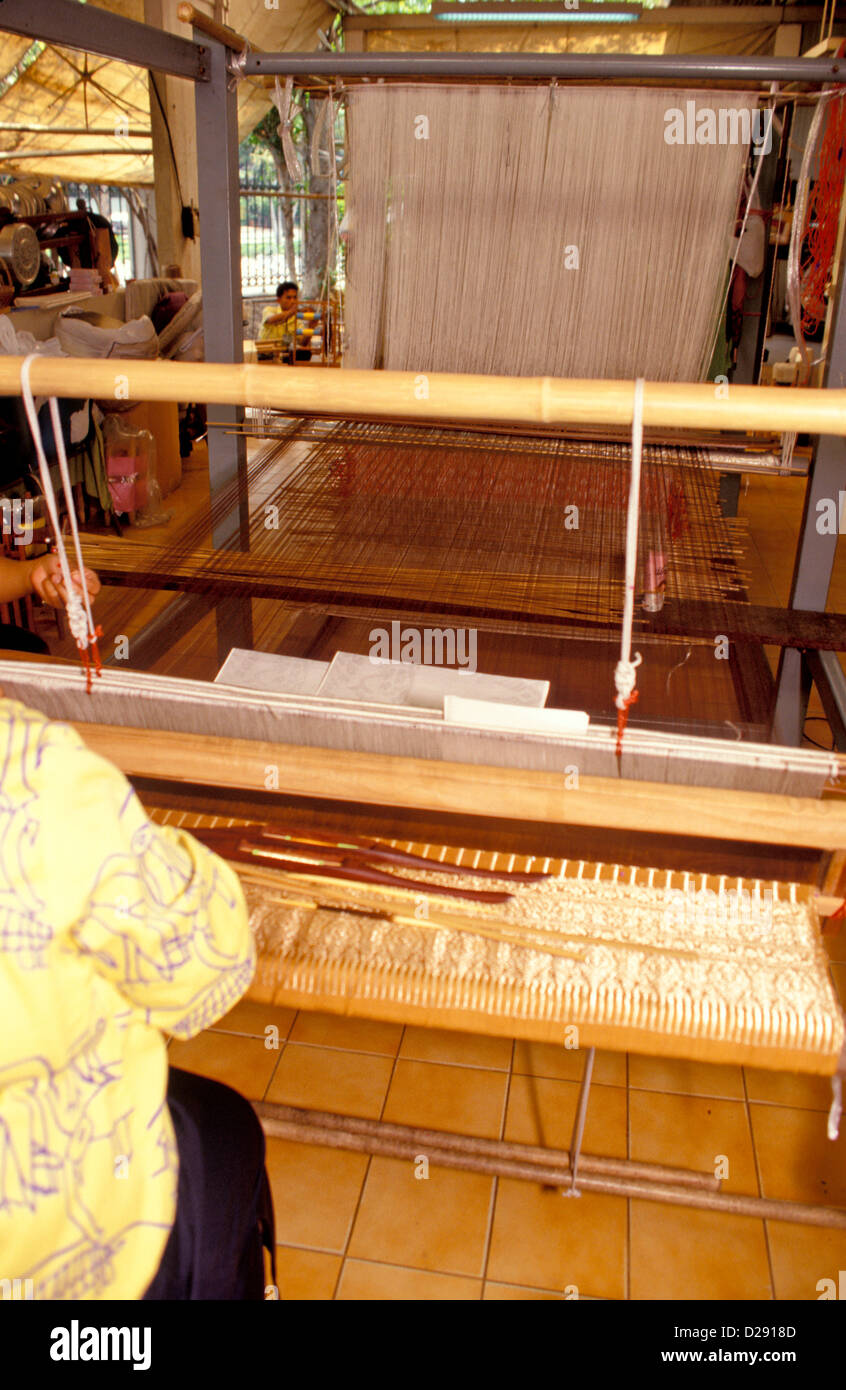 Thailand. Thai Queen'S Weaving Project. Woman At Loom Stock Photo - Alamy