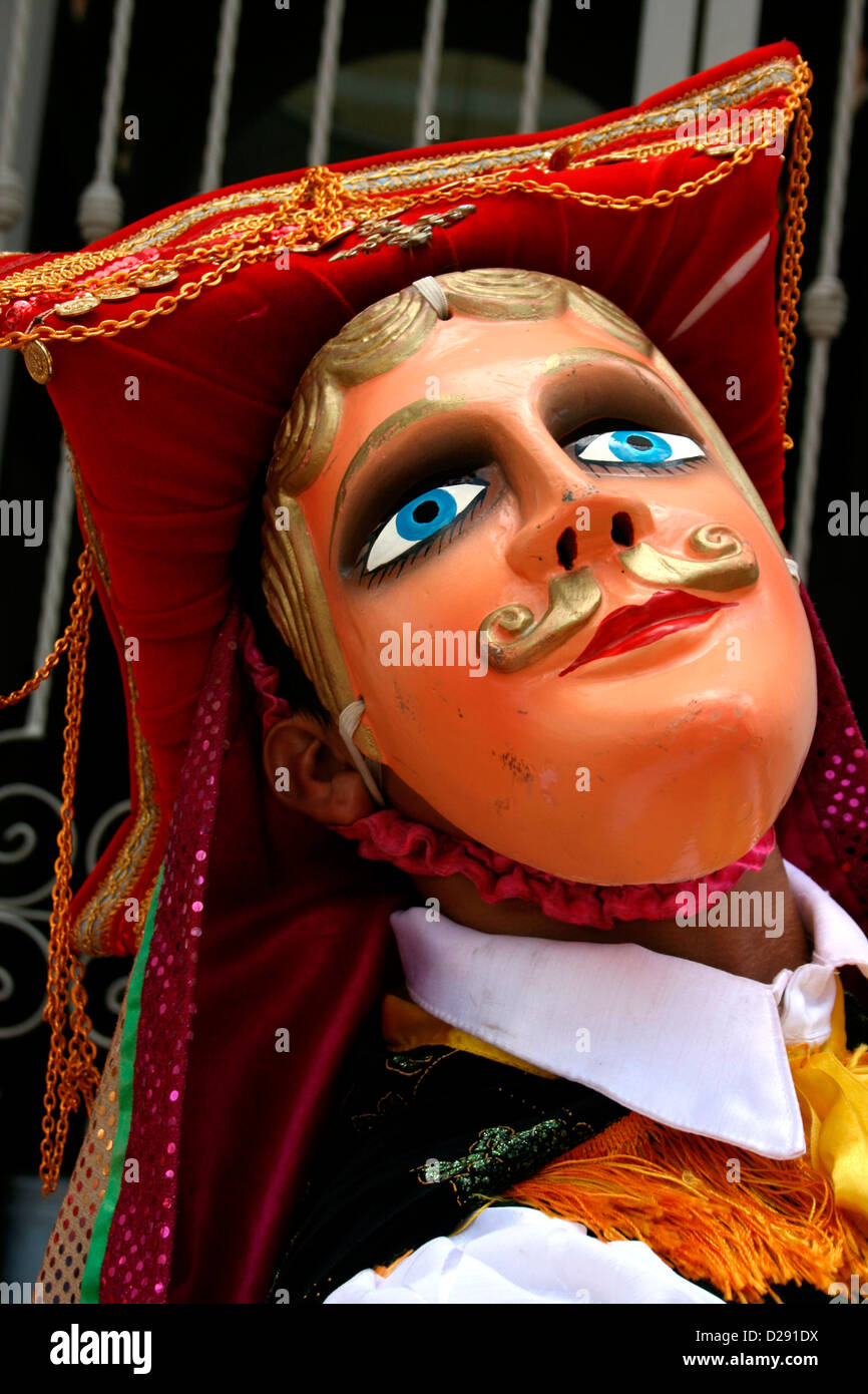Nicaragua, Masked Dancer Of Ballet Folklorico Stock Photo - Alamy