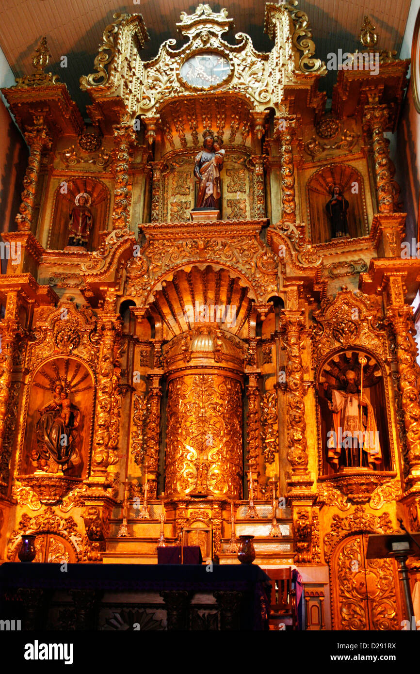 Panama ancient gold altar in casco viejo panama hi-res stock ...