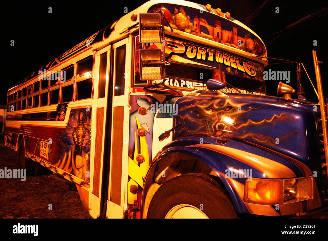 Panama red devil bus portobelo travel world panama landscape color hi ...