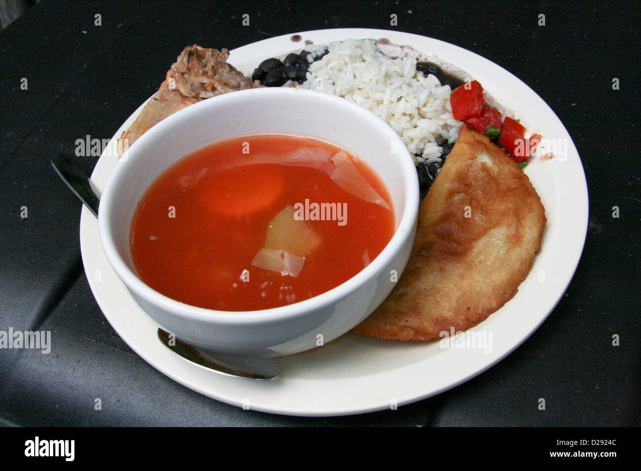 Typical Mayan Meal Served In Pac-Chen Mayan Community Stock Photo - Alamy