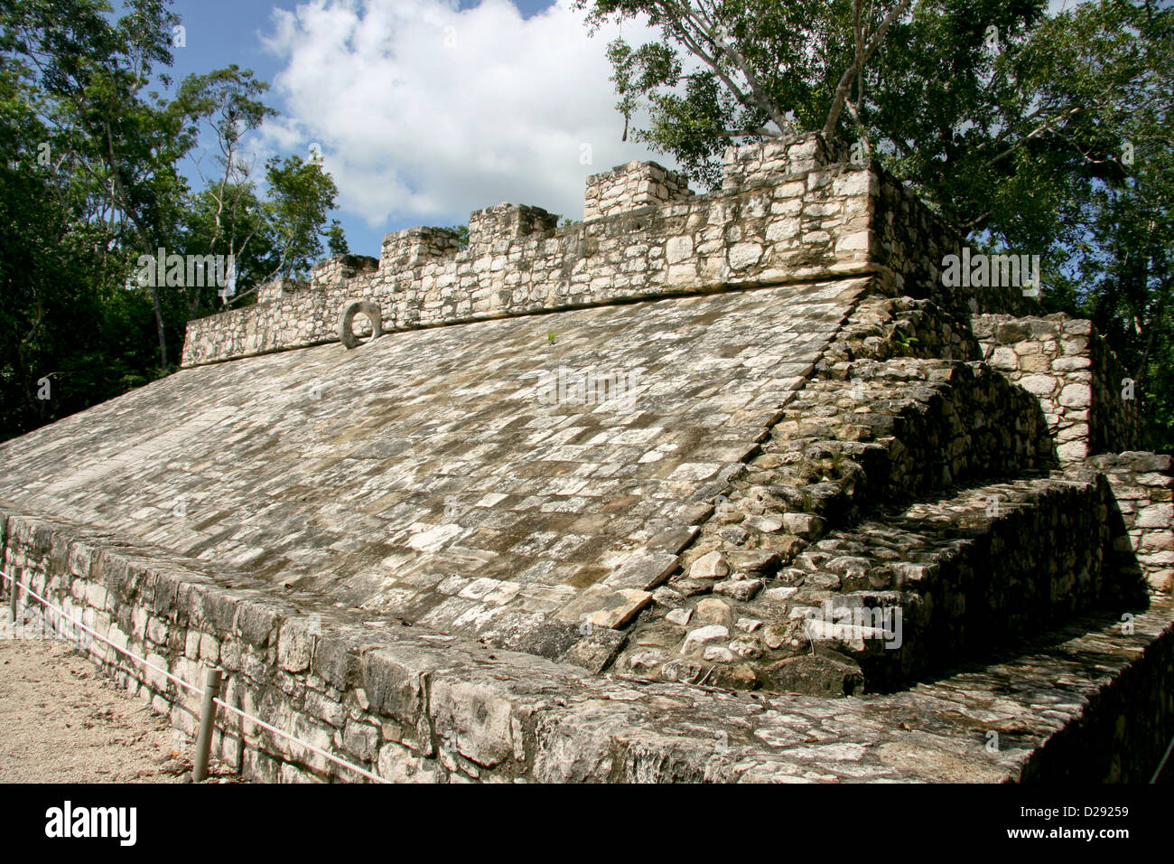 Ball Court At Coba Mayan Ruins. Mexico Stock Photo - Alamy