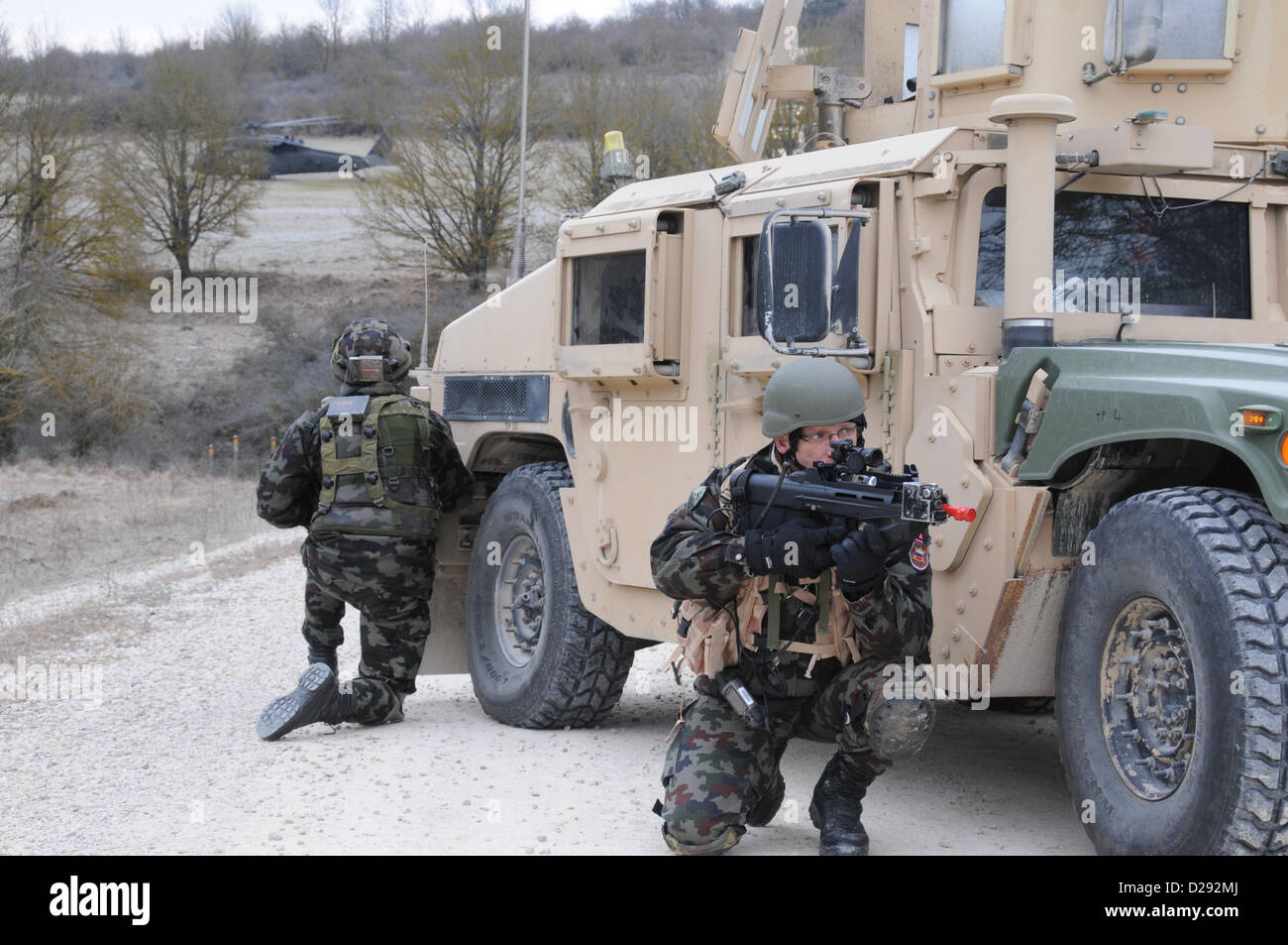 A Slovenian Army soldier from the 1st Motorized Brigade provides ...