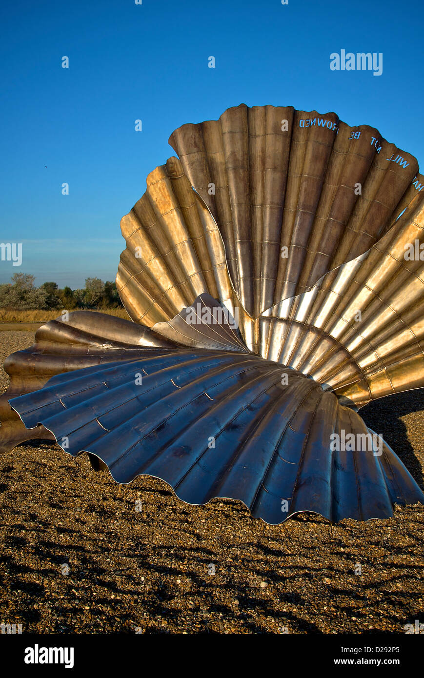 Aldeburgh Suffolk UK Beach Shell Sculpture Stock Photo - Alamy