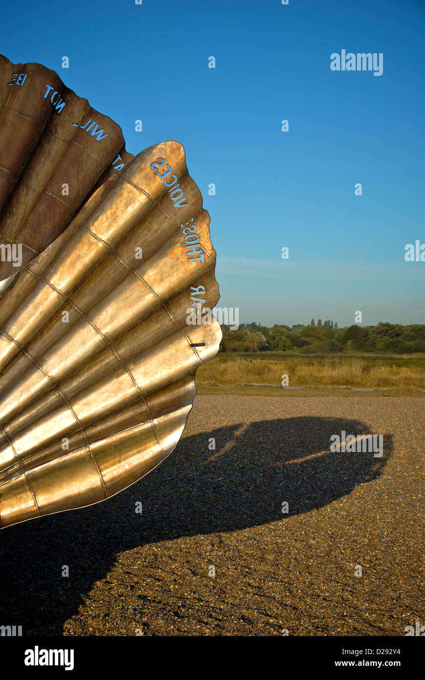 Aldeburgh Suffolk UK Beach Shell Sculpture Stock Photo - Alamy