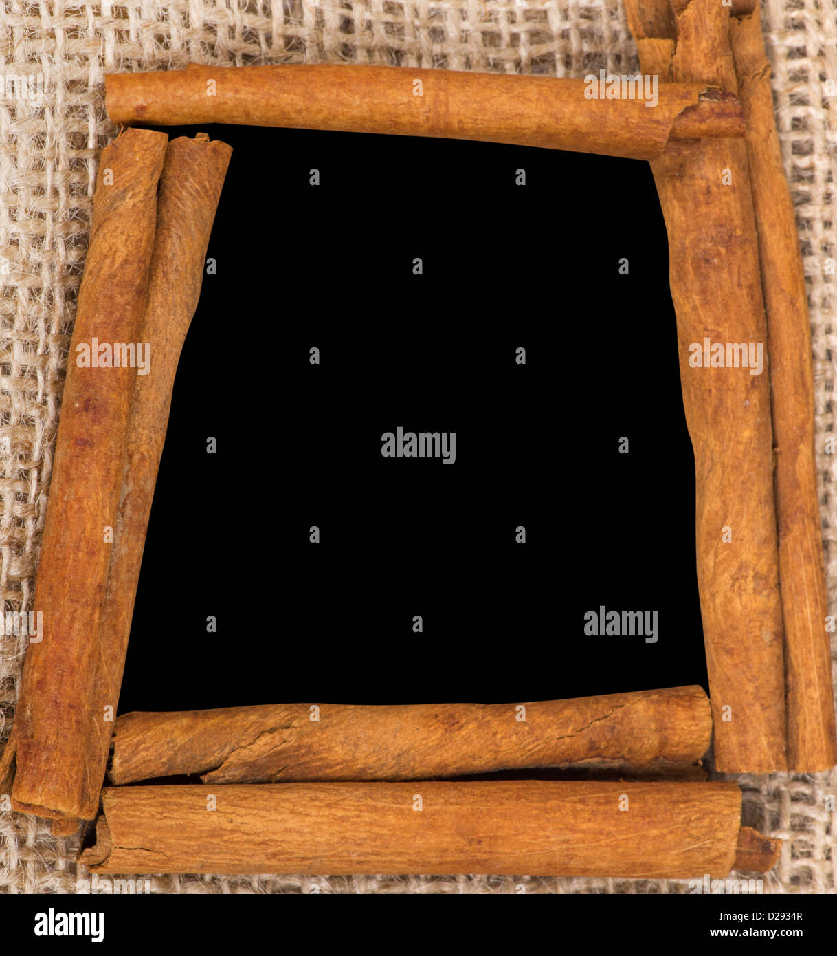 cinnamon sticks frame Stock Photo - Alamy
