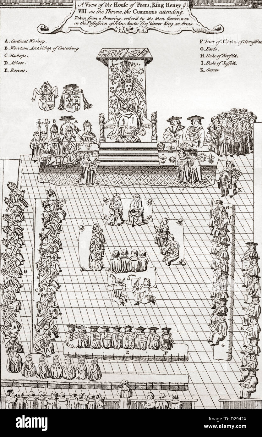 Parliament of King Henry VIII of England, 1509-1546 Stock Photo - Alamy