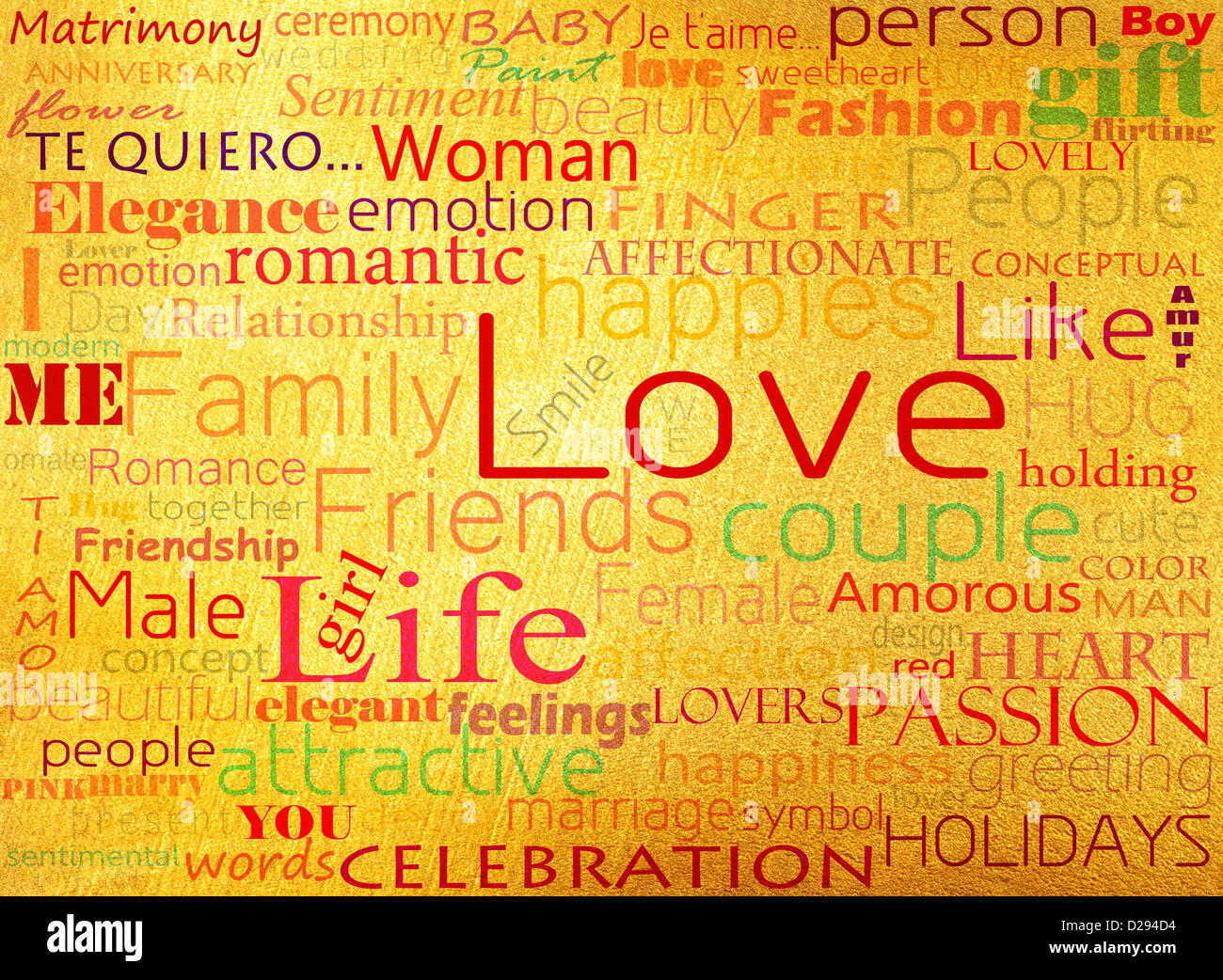 Seamless pattern made from words which relate with word love Stock ...
