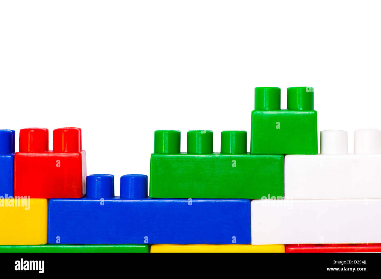 colorful plastic toys isolated on white background Stock Photo - Alamy