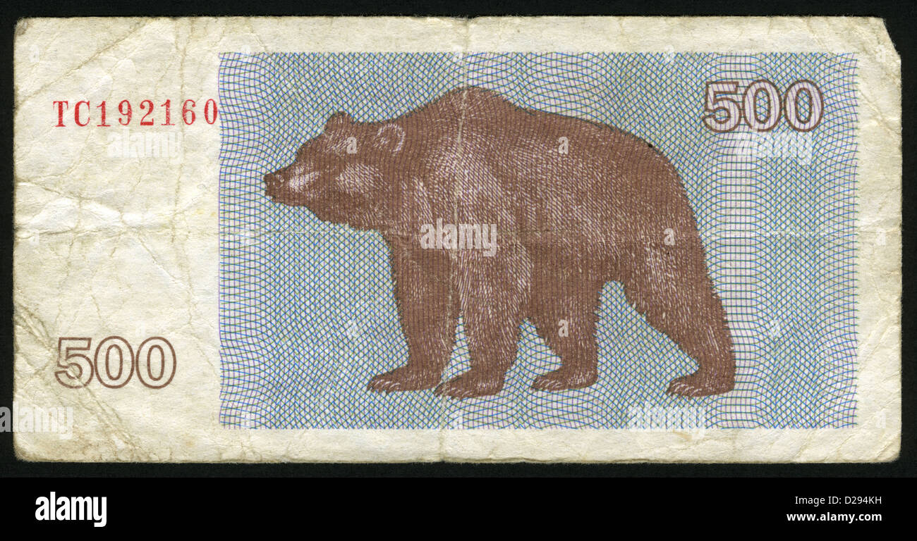 Banknotes Lithuania Lithuanian Currency Litas High Resolution Stock ...