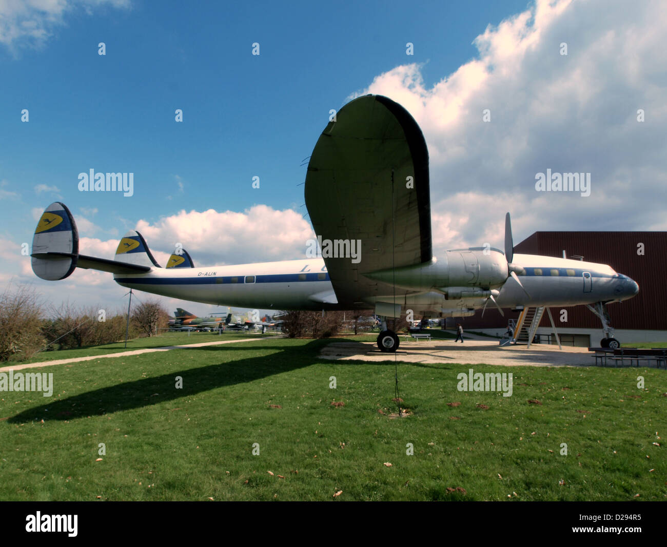 The Lufthansa Lockheed L-1049G D-ALIN is a propeller-driven aircraft ...
