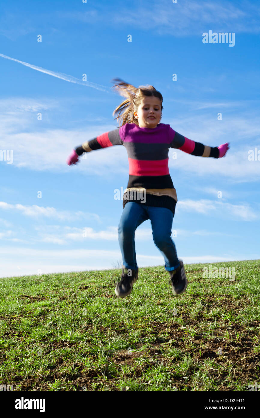 Female woman girl jumping hi-res stock photography and images - Alamy