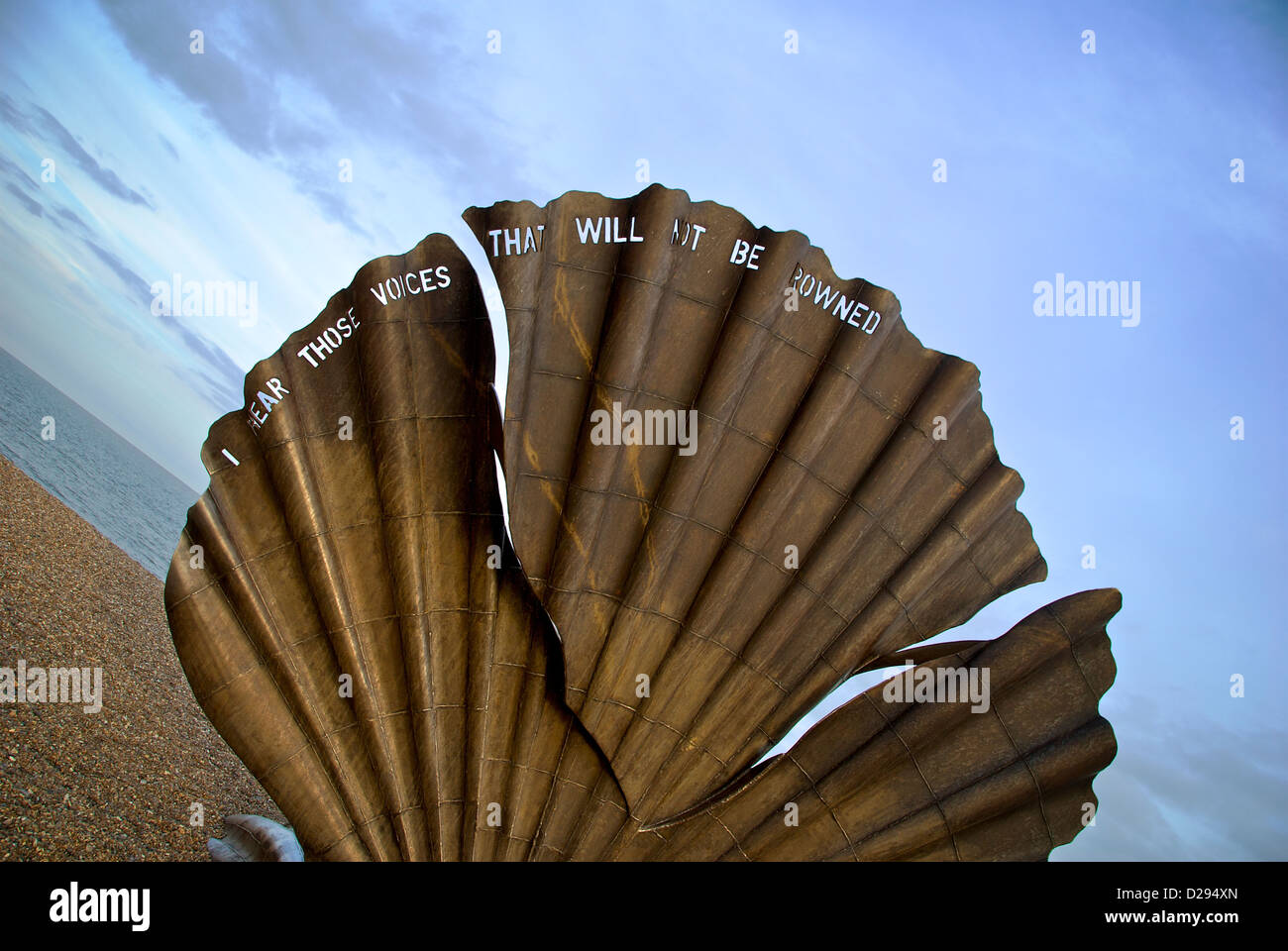 Aldeburgh Suffolk UK Beach Shell Sculpture Stock Photo - Alamy