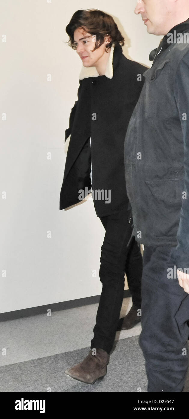 Narita International Airport, Japan. 17th January 2013. Harry Styles of ...