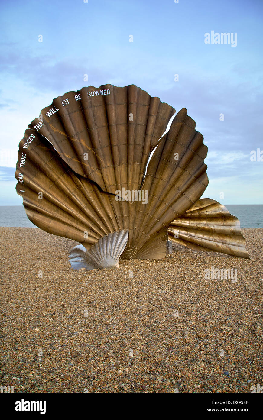 Aldeburgh Suffolk UK Beach Shell Sculpture Stock Photo - Alamy