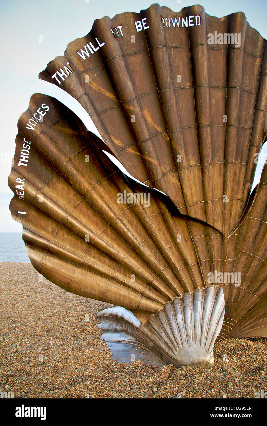 Aldeburgh Suffolk UK Beach Shell Sculpture Stock Photo - Alamy