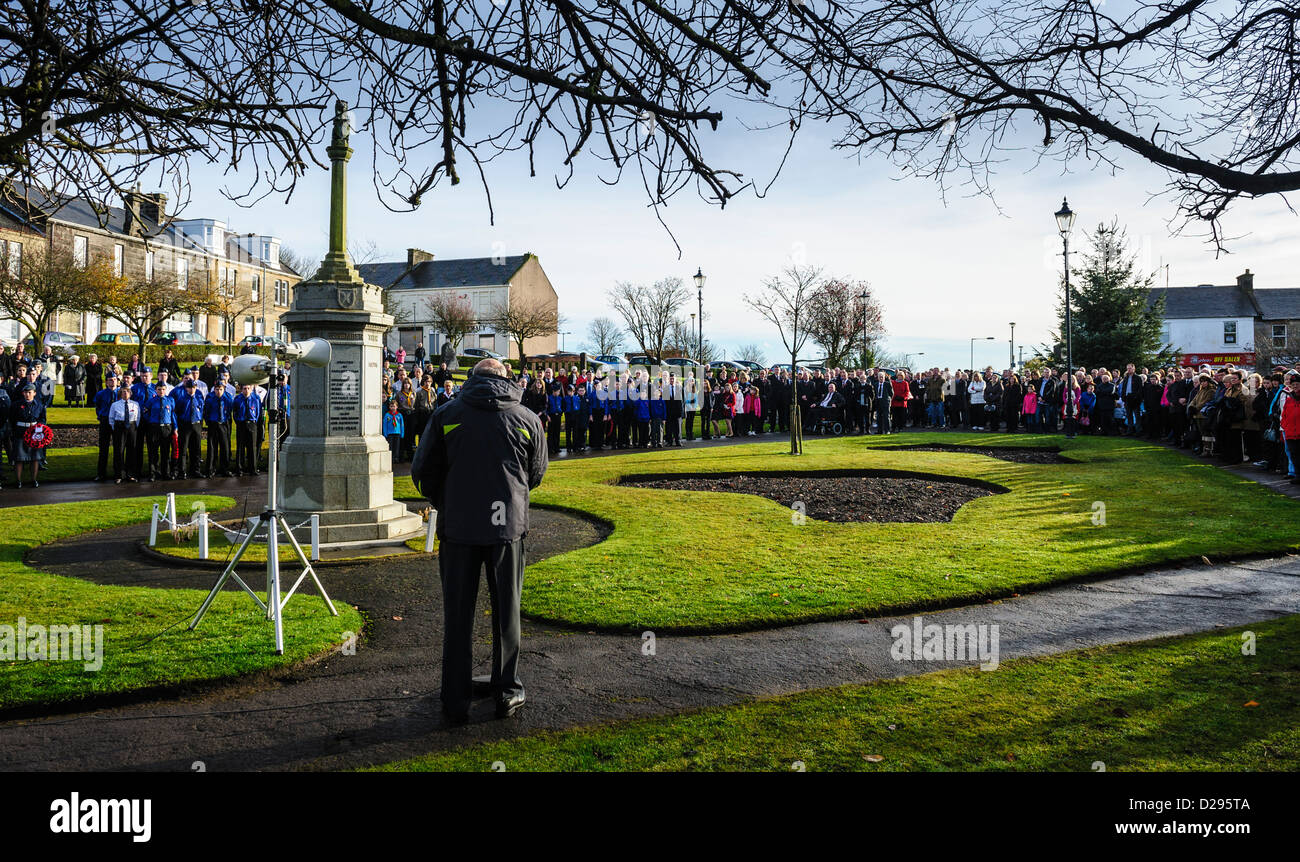 Remembrance day service in Carluke, South Lanarkshire on Sunday 11th ...