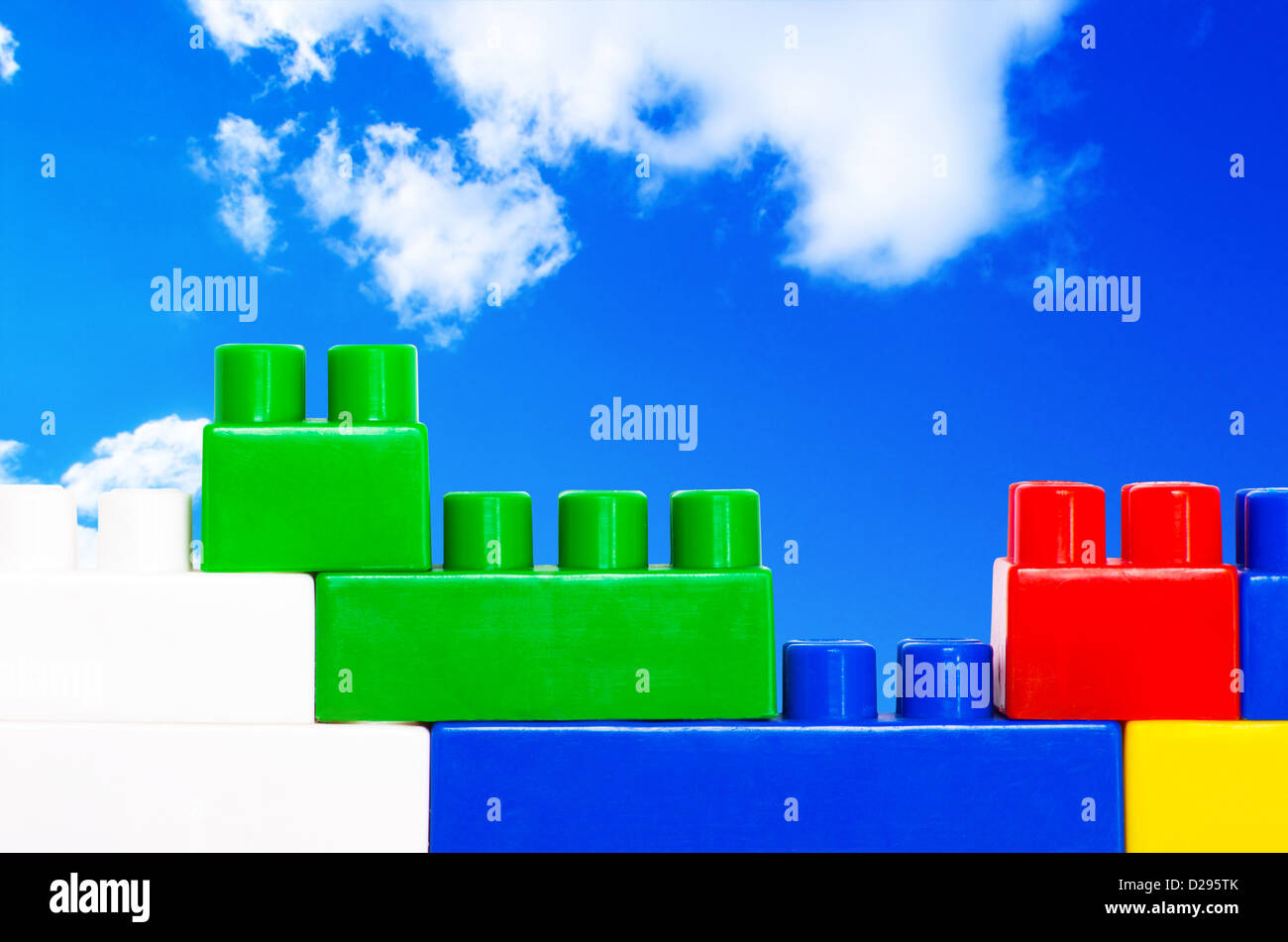 Plastic construction blocks Stock Photo - Alamy