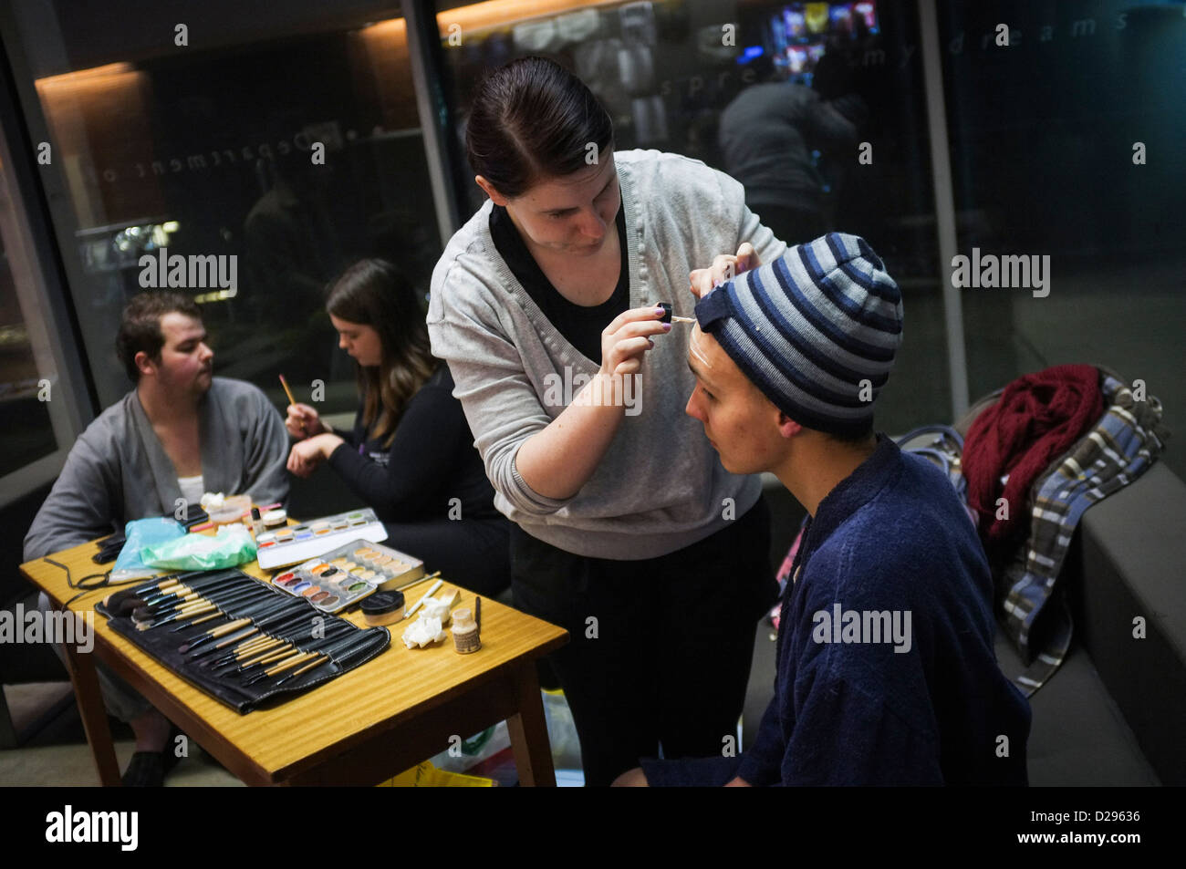 A young woman university college drama theatre studies student applying ...