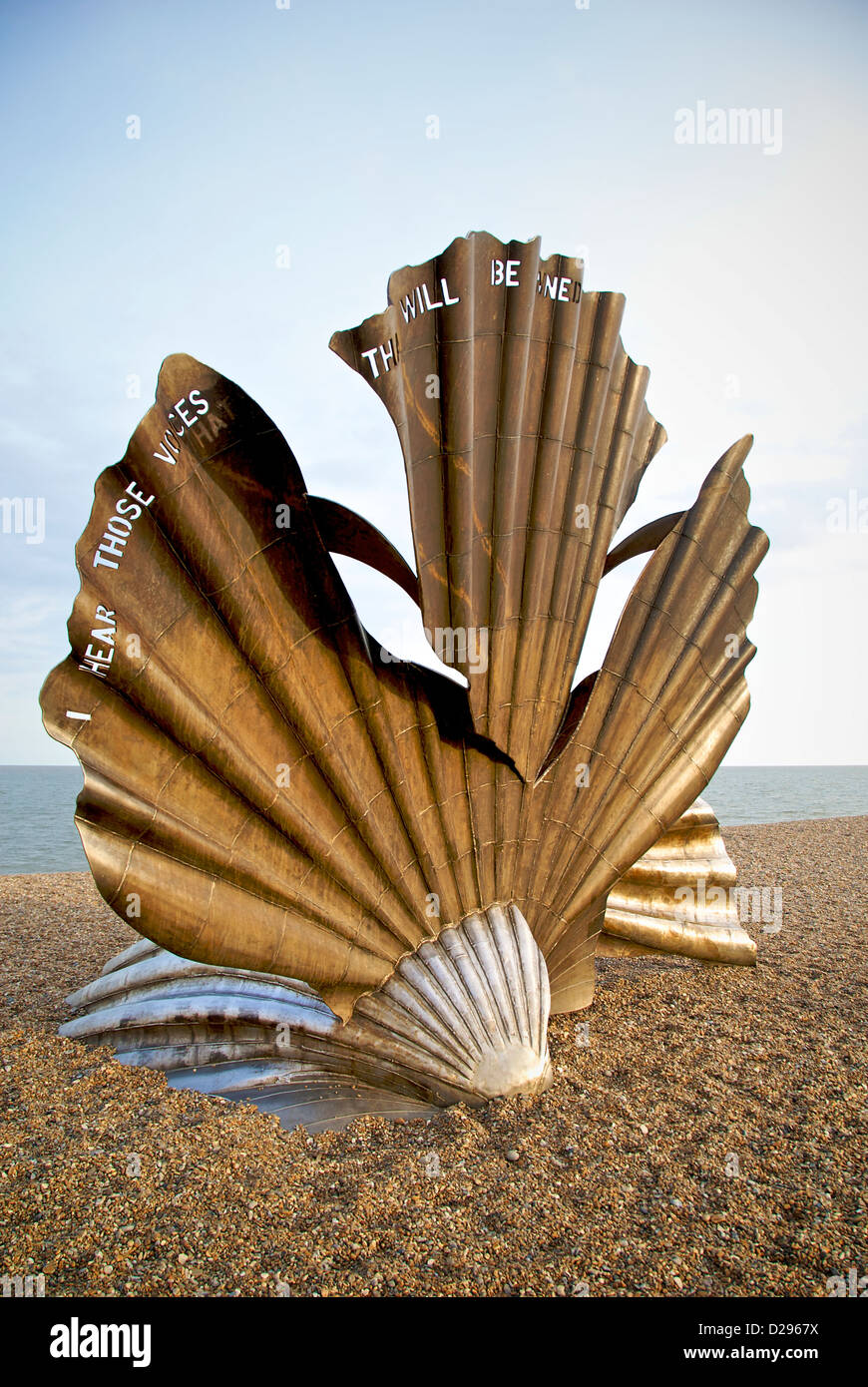 Aldeburgh Suffolk UK Beach Shell Sculpture Stock Photo - Alamy