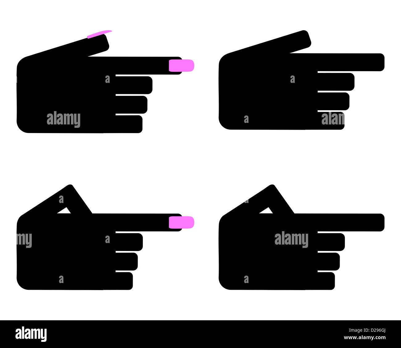 Directional Hand sign Stock Photo - Alamy