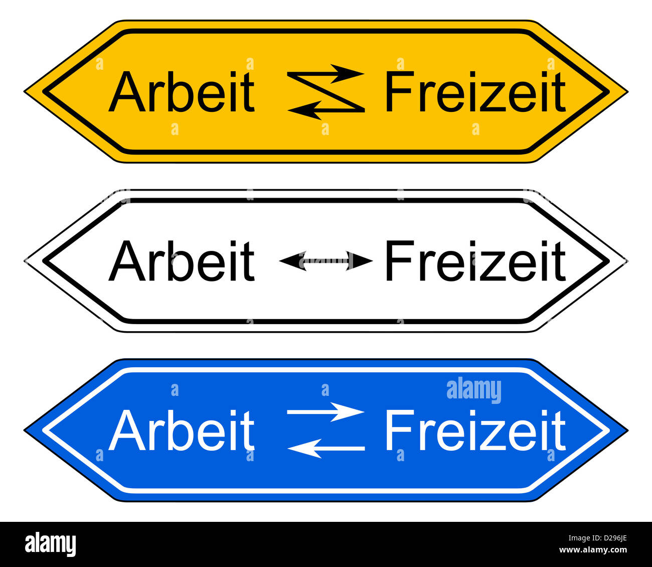 Direction sign work Stock Photo - Alamy