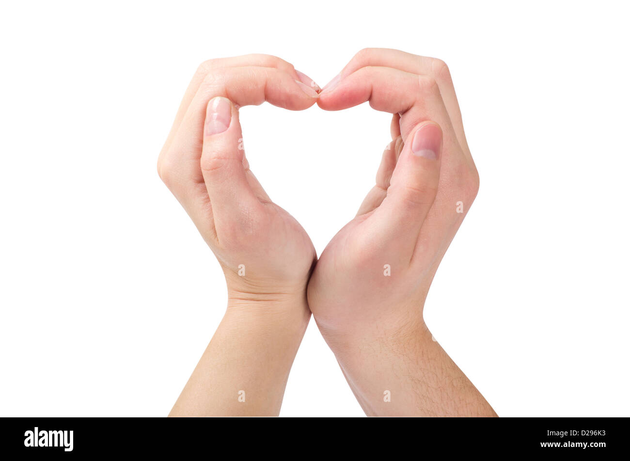 Two hands form a heart shape with their fingers Stock Photo - Alamy