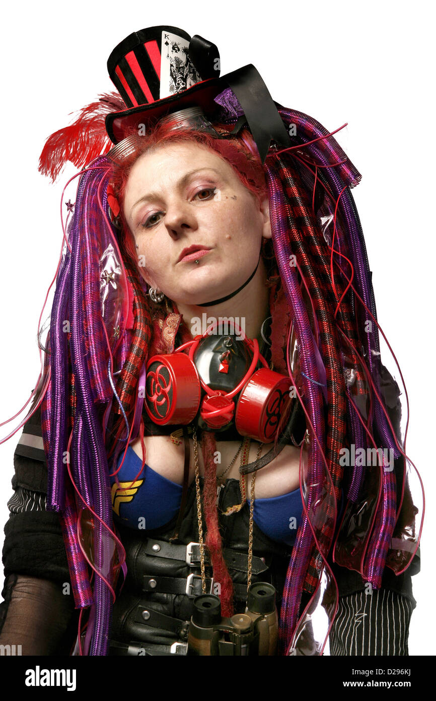 Alternative Cyberpunk women Stock Photo - Alamy